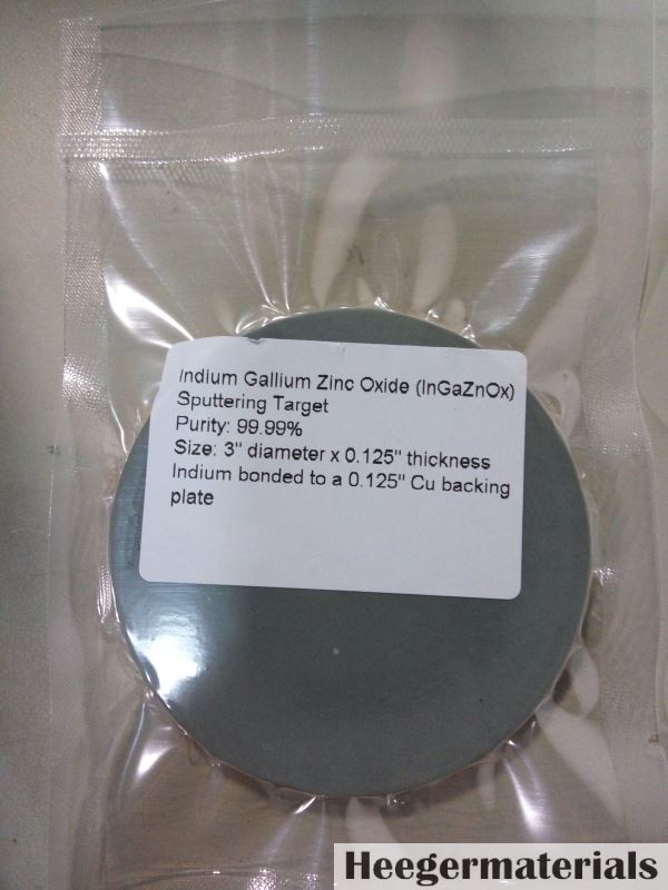 Indium Gallium Zinc Oxide (InGaZnOx) Sputtering Target - Heeger Mat...